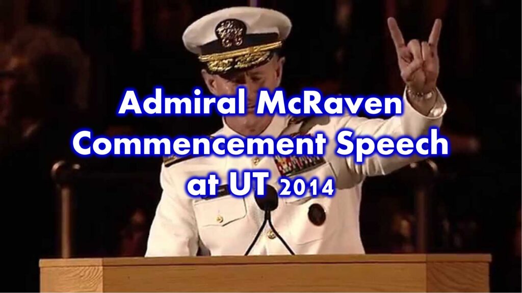 TOEIC音読特別講義 Admiral McRaven Commencement Speech at UT 2014 | 藤田より道の 英語 ...